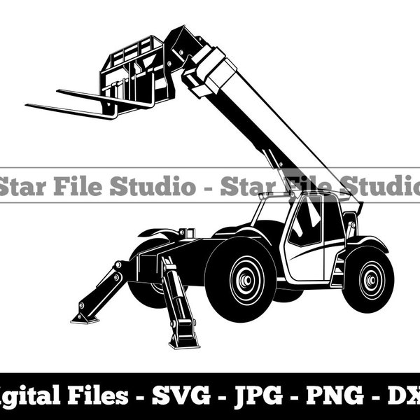 Telehandler Clipart - Etsy