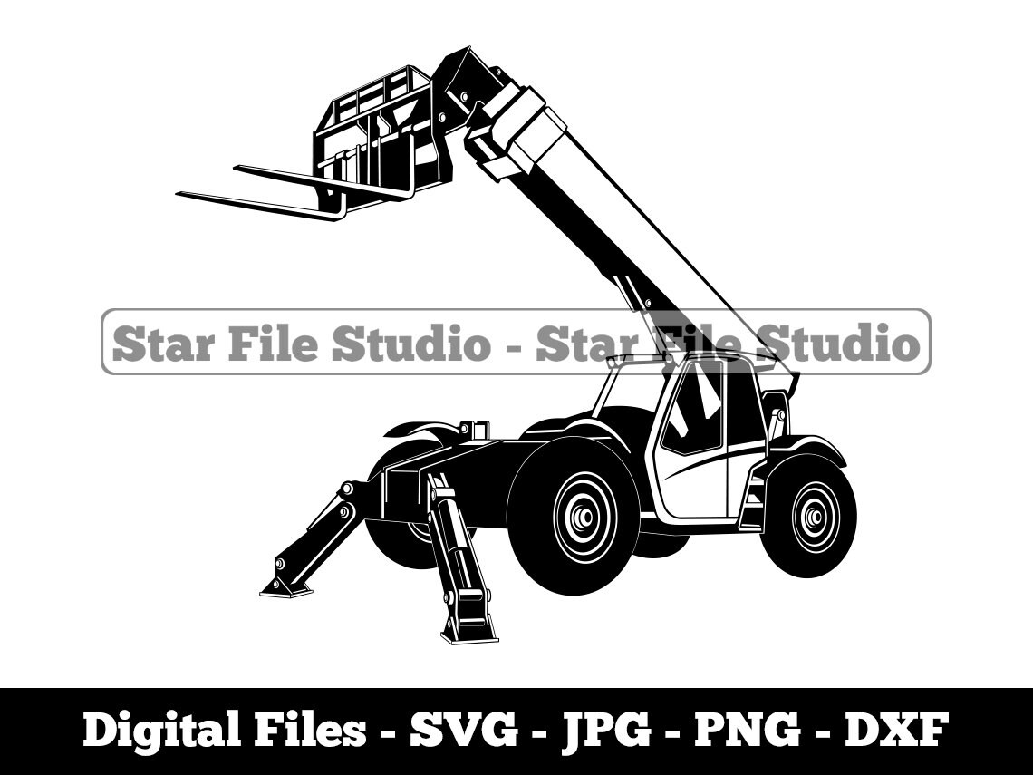 Telescopic Handler Svg, Telehandler Svg, Heavy Equipment Svg ...