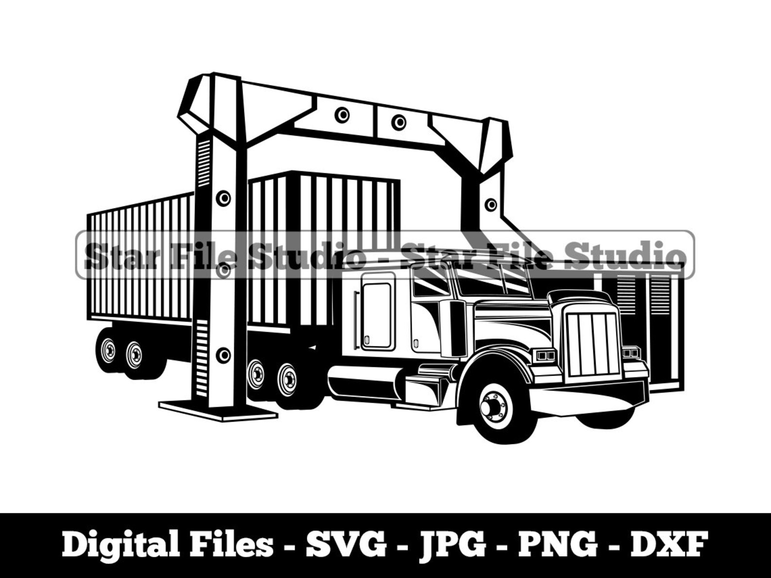 Truck Scanner Svg Truck X-ray Svg Cargo Scanner Svg Freight | Etsy