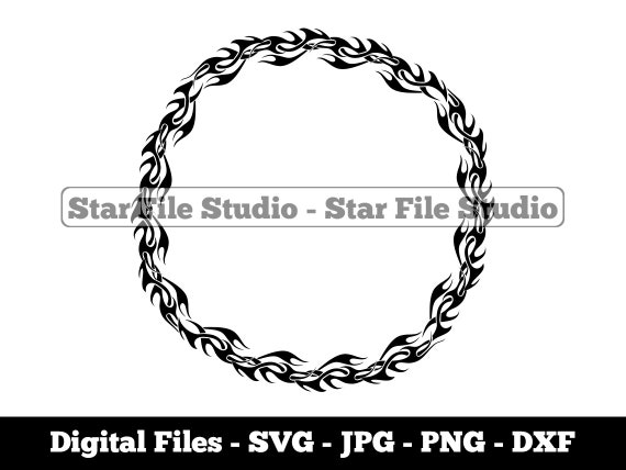 Flaming Circle Svg Flame Svg Fire Svg Circle Svg Circle - Etsy