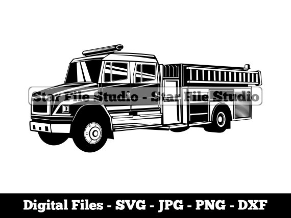 Firetruck 3 Svg Firetruck Svg Fire Engine Svg Firefighter | Etsy