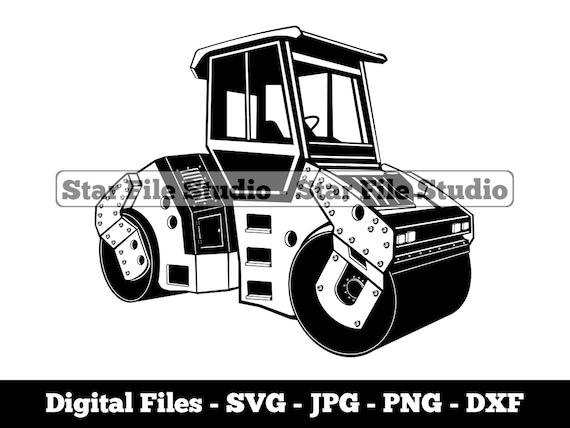 Double Drum Roller Svg Road Roller Svg Heavy Equipment Svg - Etsy