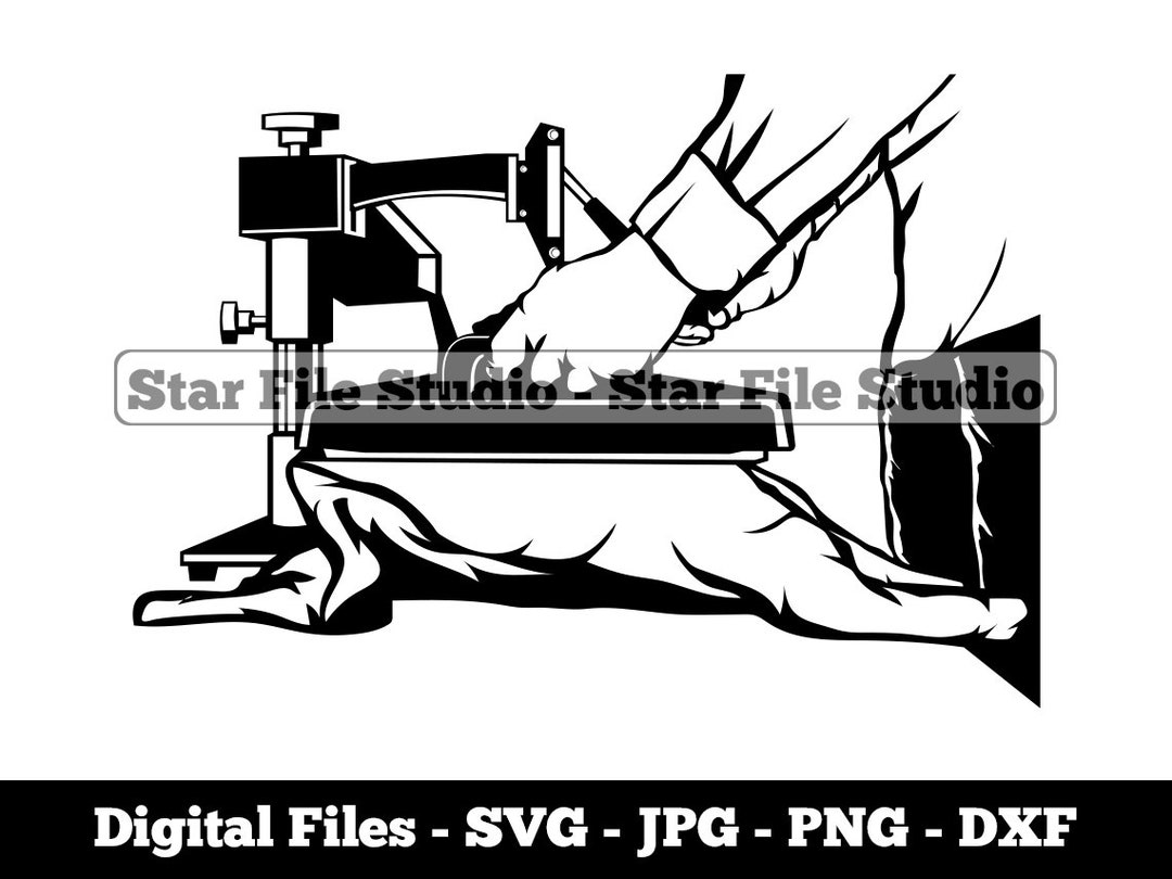 Heat Press Machine #4 Svg, T-shirt Printing Svg, Print on Demand Svg, T ...