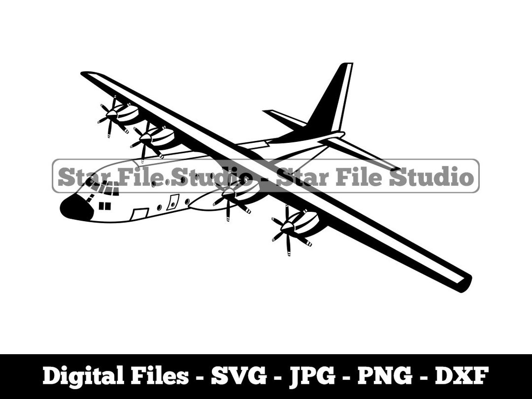 Military Aircraft #6 Svg, Airplane Svg, Transport Aircraft Svg ...