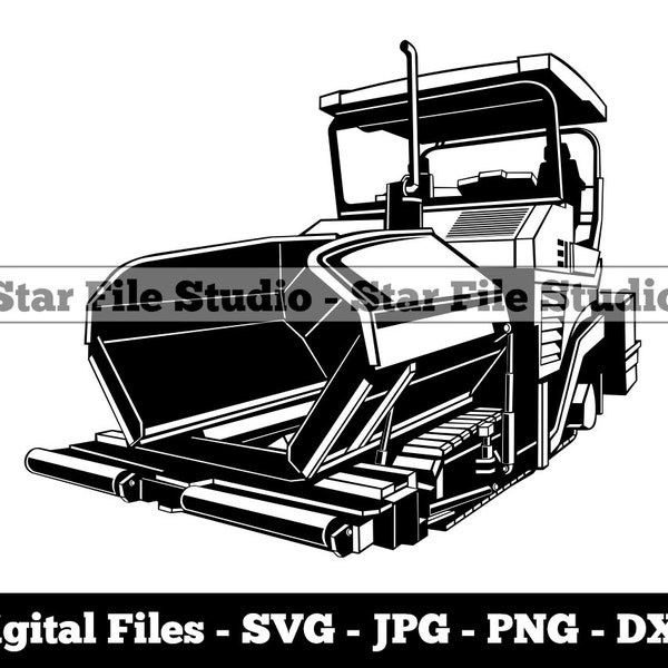 Asphalt Paver Svg - Etsy