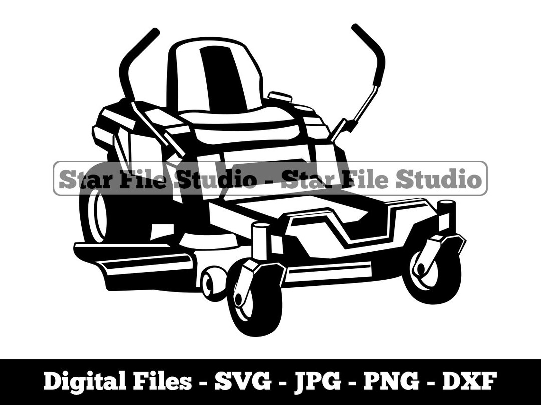 Zero Turn Lawn Mower #2 Svg, Lawn Mower Svg, Landscaping Svg, Lawn ...