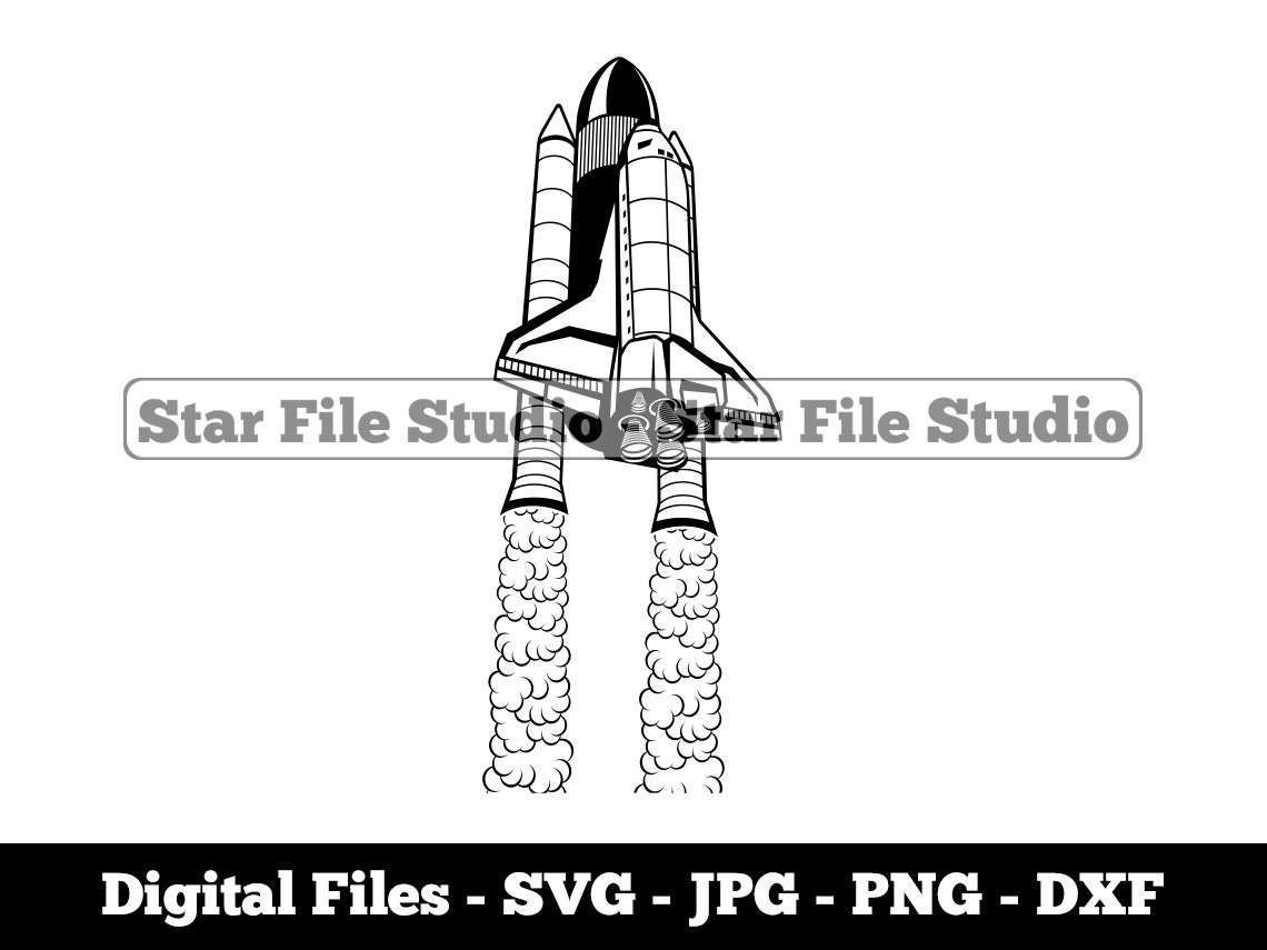 Space Shuttle #3 Svg, Space Exploration Svg, Spacecraft Svg, Space ...