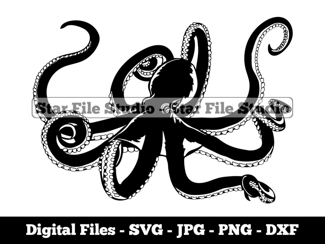 Octopus #5 Svg, Octopus Svg, Sea Creatures Svg, Octopus Files for ...
