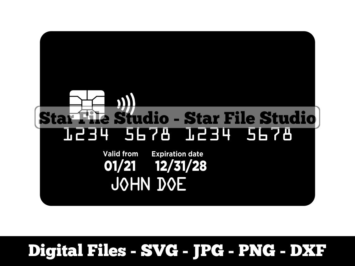 Credit Card Template 2 Svg Credit Card Svg Debit Card Svg - Etsy