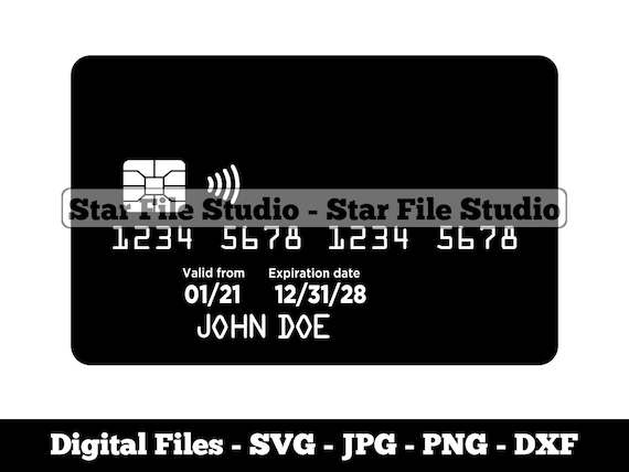Credit Card Template 2 Svg Credit Card Svg Debit Card Svg | Etsy Canada
