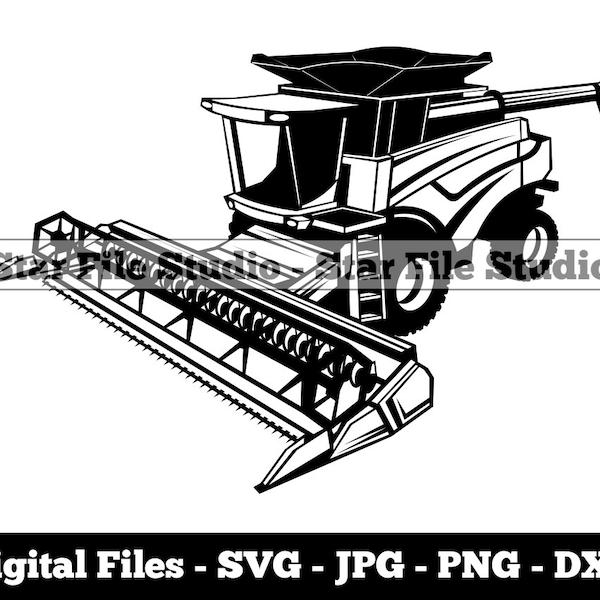 Combine Harvester Png - Etsy