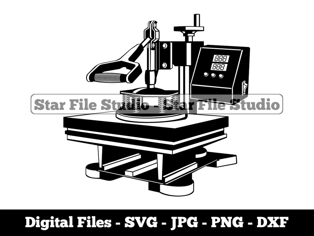 Heat Press Machine #7 Svg, T-shirt Printing Svg, Print on Demand Svg, T ...