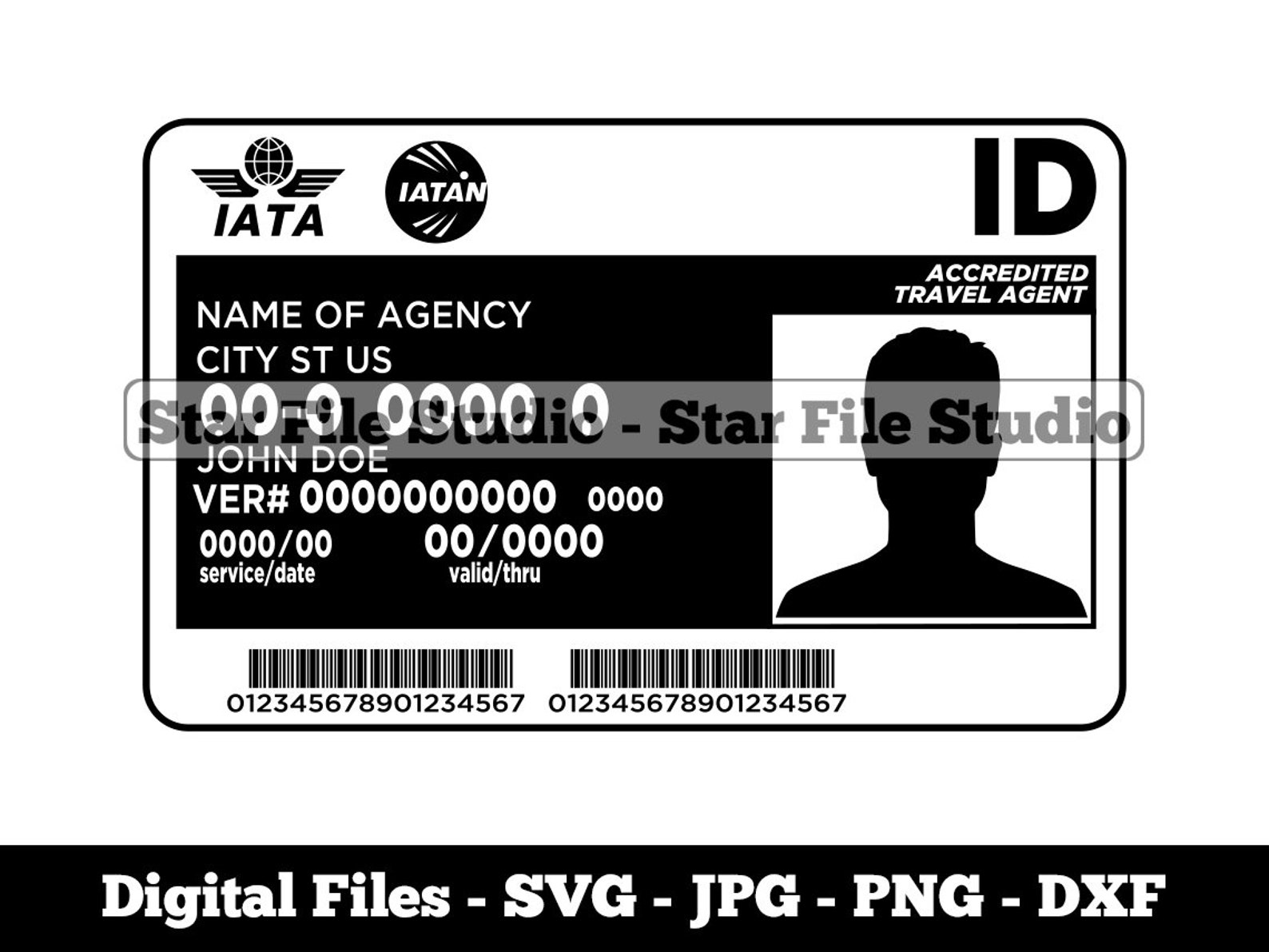 IATA Card Template Svg Travel Agent Svg Vacation Svg IATA - Etsy