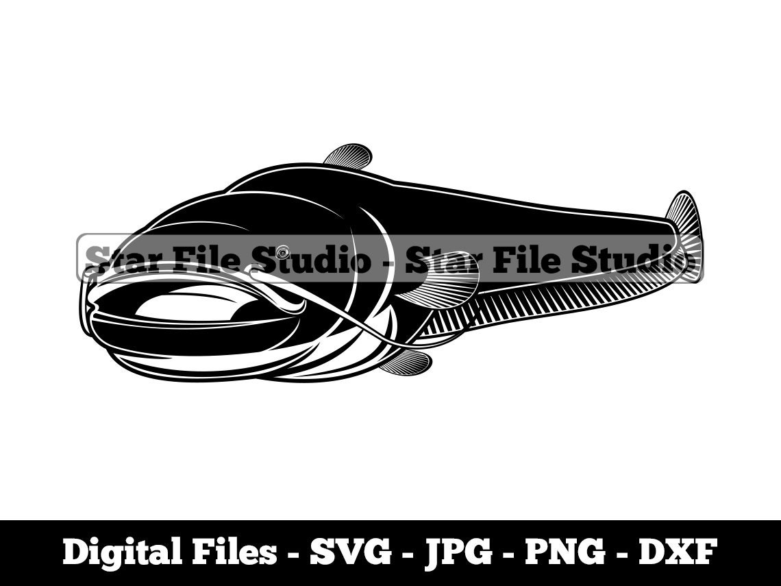 Catfish #3 Svg, Fishing Svg, Fish Svg, Catfish Png, Catfish Jpg ...