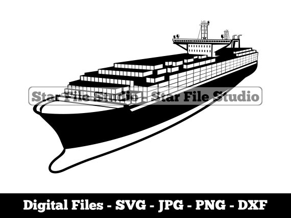 Container Ship Svg Shipping Svg Ship Svg Container Ship | Etsy