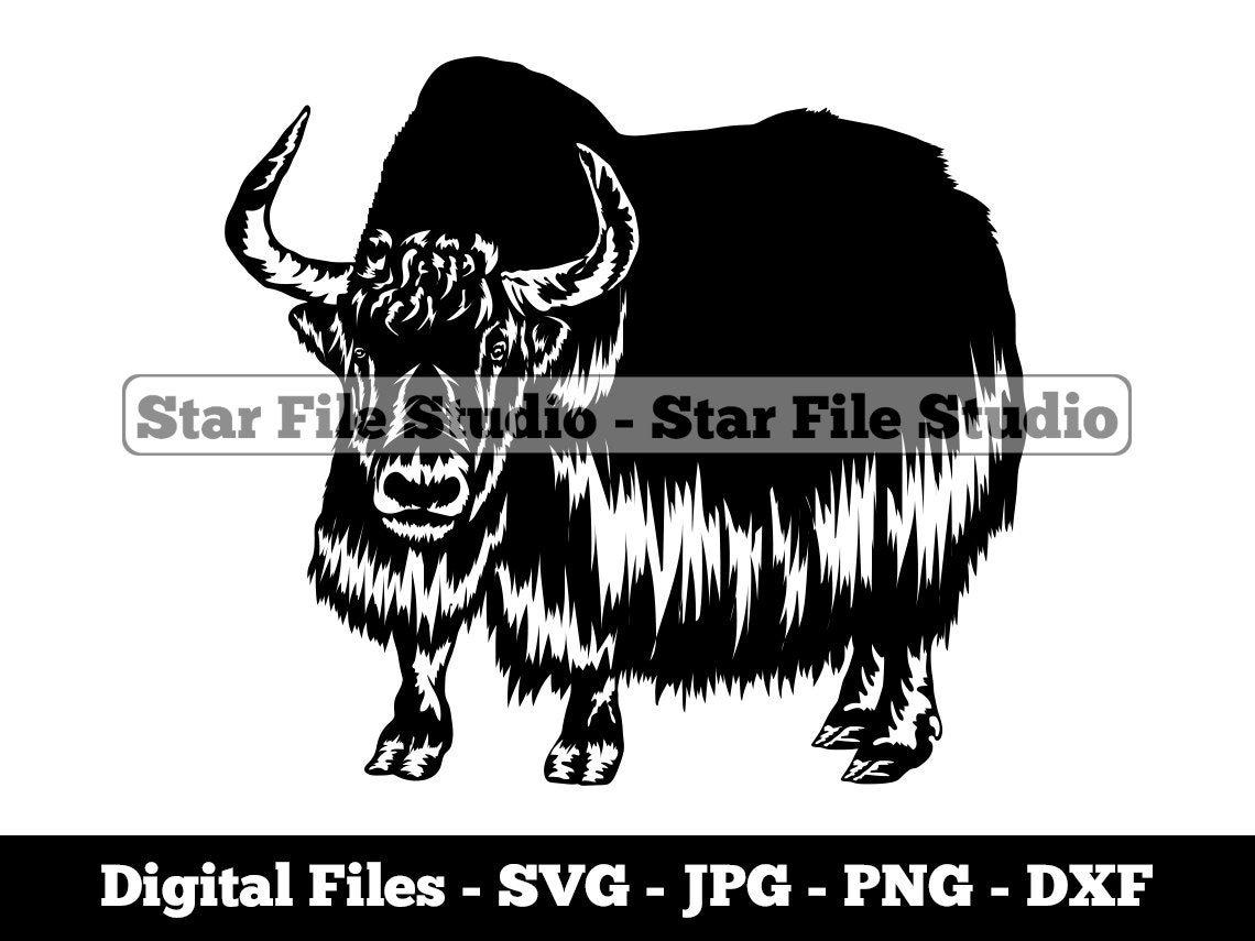 Yak Svg Cattle Svg Wild Bull Svg Yak Png Yak Jpg Yak - Etsy