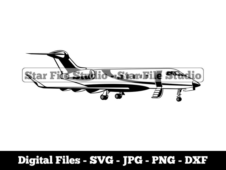Private Jet 2 Svg Business Jet Svg Aircraft Svg Private | Etsy
