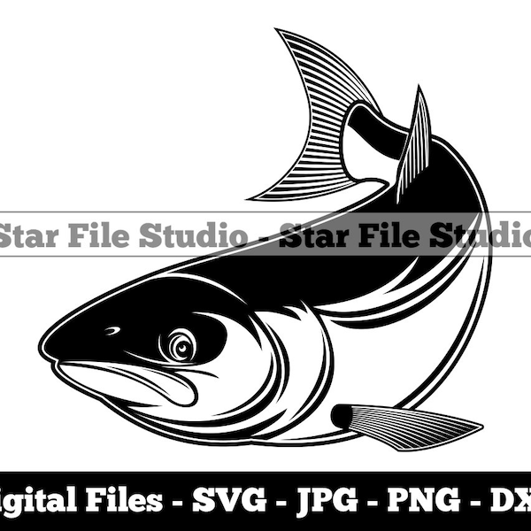 Salmon Svg - Etsy