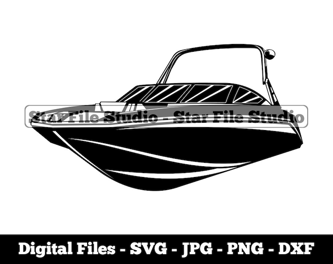 Speed Boat SVG Bundle, Speed Motorboat Svg, Speed Boat Dxf, Speed Boat ...