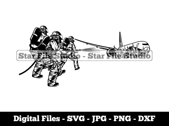 Aircraft Rescue Svg Airport Rescue Svg Fire Fighters Svg - Etsy