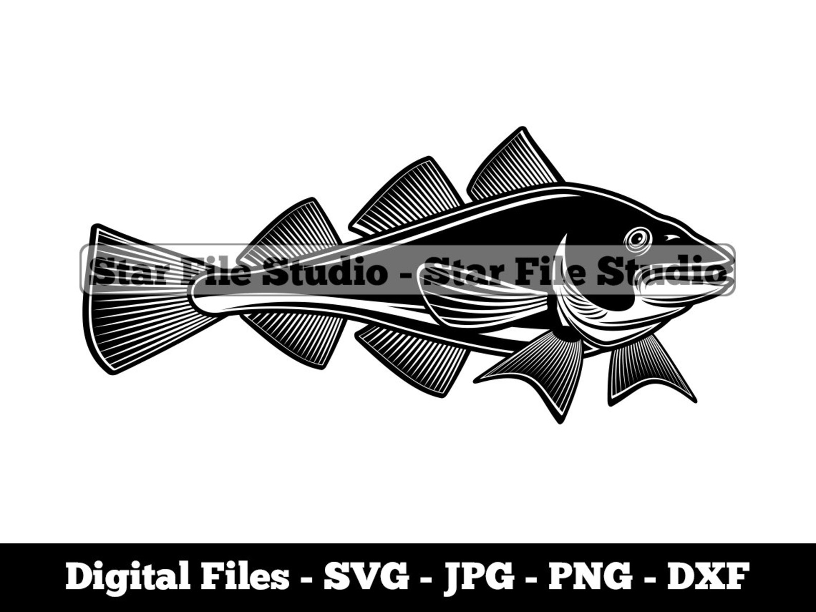 Cod 2 Svg Cod Fish Svg Fishing Svg Fish Svg Cod Png Cod - Etsy