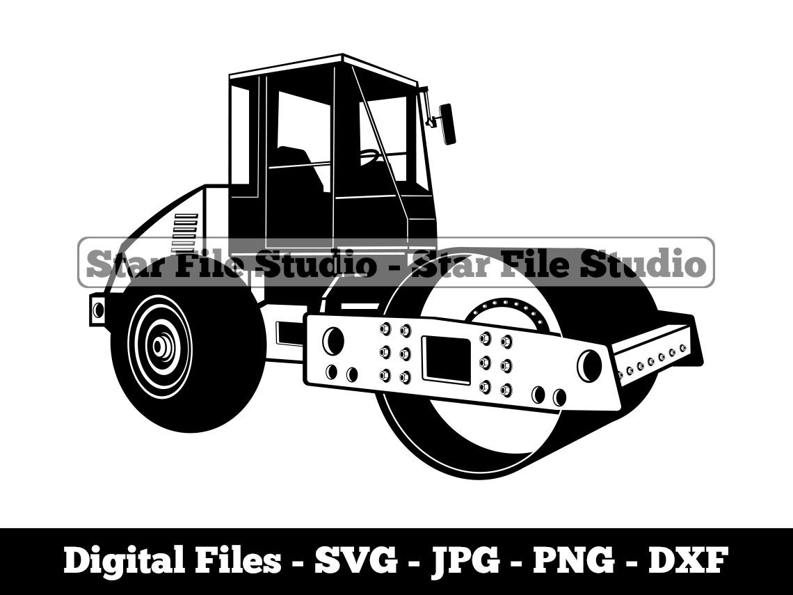 Single Drum Roller 3 Svg Road Roller Svg Heavy Equipment | Etsy