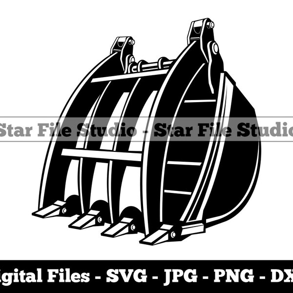 Excavator Bucket Svg - Etsy
