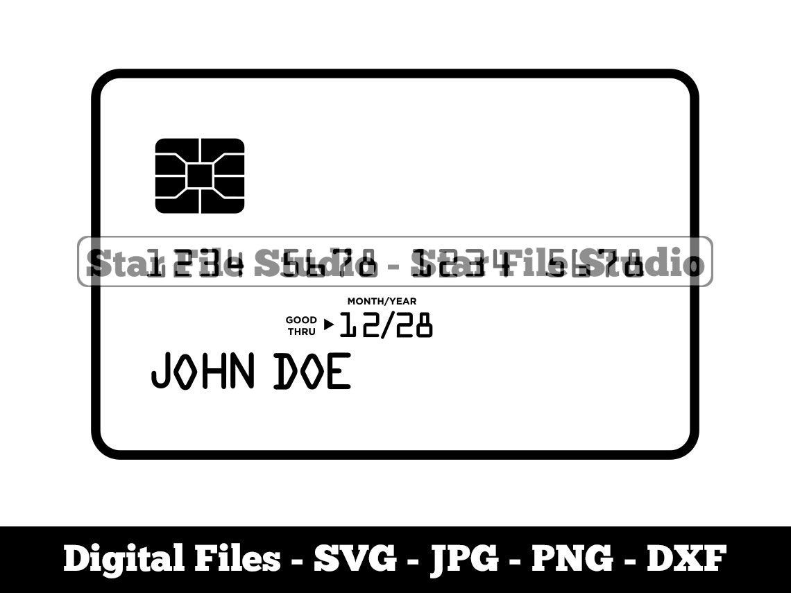 Credit Card Template 4 Svg Credit Card Svg Debit Card Svg - Etsy