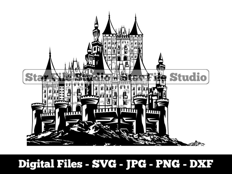 Castle 5 Svg Fortress Svg Fortification Svg Castle Svg - Etsy