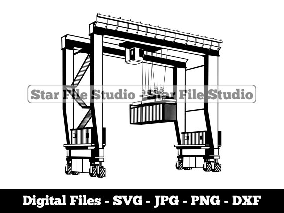 Container Cranes Svg Container Terminal Svg Container Port - Etsy Australia