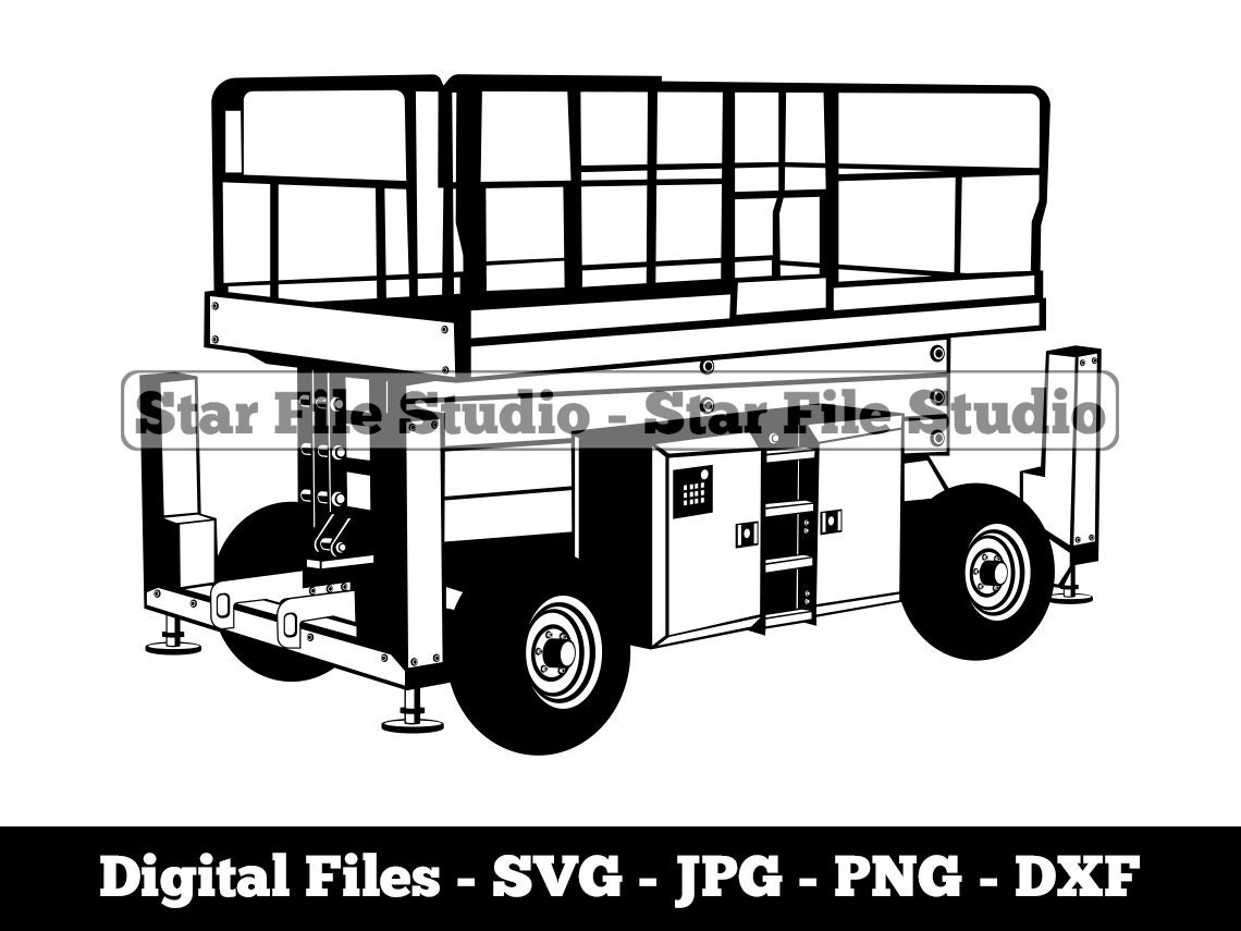 Scissor Lift 2 Svg Contractor Svg Heavy Equipment Svg | Etsy