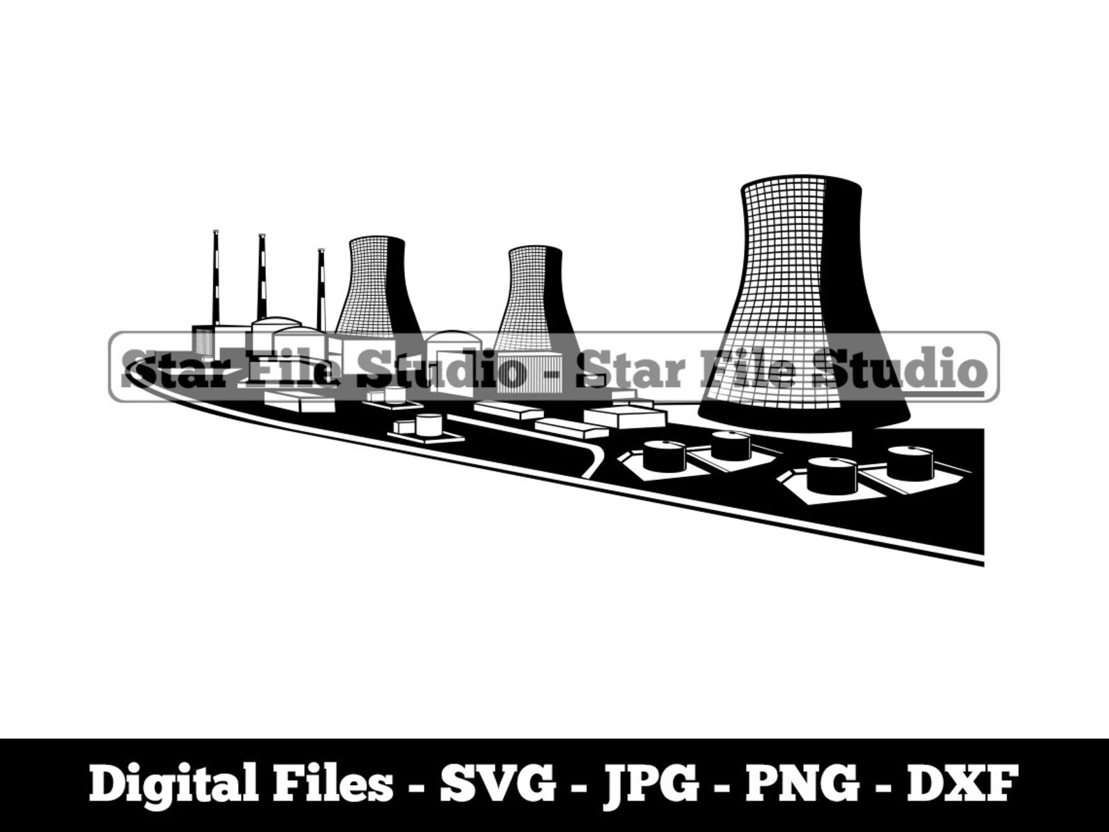 Nuclear Power Plant 2 Svg Power Plant Svg Nuclear Energy | Etsy