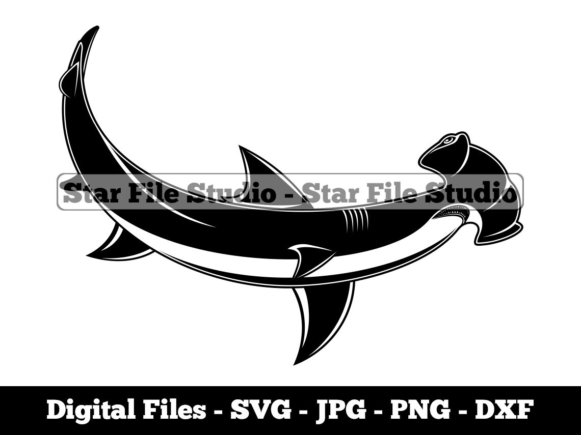 Tiburón martillo 2 Svg Tiburón svg Criaturas oceánicas Svg - Etsy México