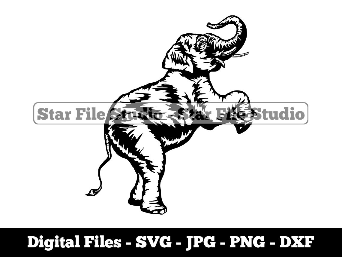 Elephant #4 Svg, Elephant Svg, Safari Animals Svg, Elephant Png ...
