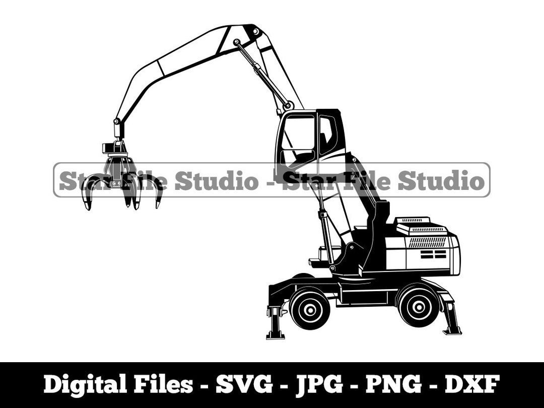 Material Handler Svg, Excavator Svg, Heavy Equipment Svg, Material ...