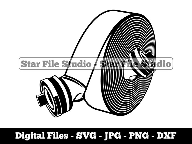 Fire Hose Svg, Fire Hose Png, Fire Hose Jpg, Firefighter Svg, Fireman ...