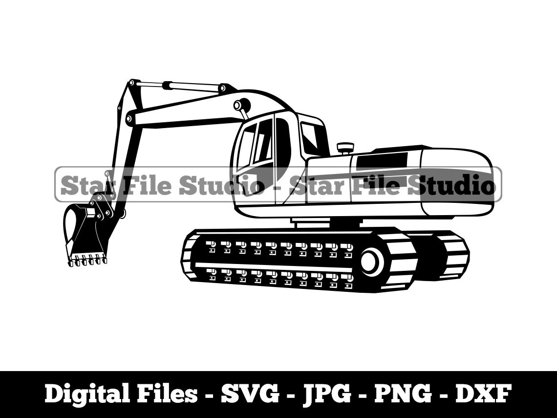 Bagger 2 Svg Bagger Svg Schwere Ausrüstung Svg Ausgrabung - Etsy.de