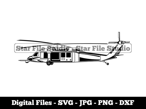 Military Helicopter 2 Svg Helicopter Svg Airforce Svg | Etsy
