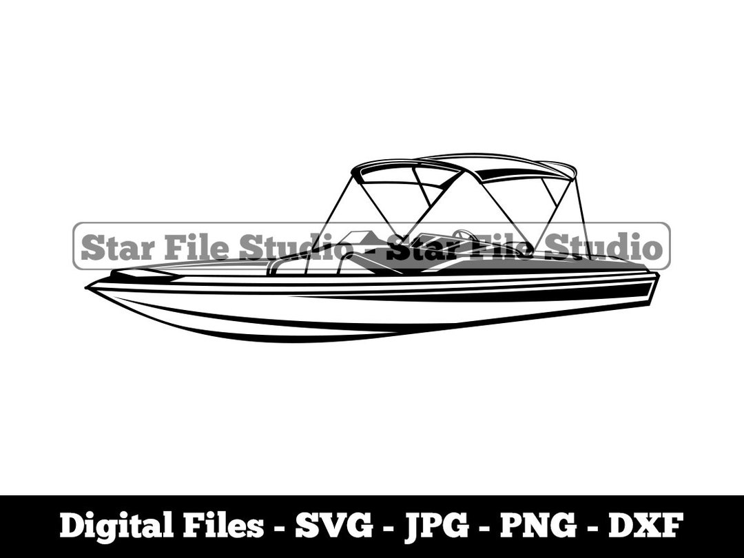 Speed Boat #2 Svg, Speed Boat Svg, Speedboat Svg, Motor Boat Svg, Speed ...