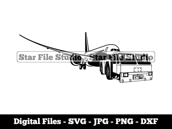 Heavy Aircraft Tractor Svg Airport Svg Air Travel Svg | Etsy