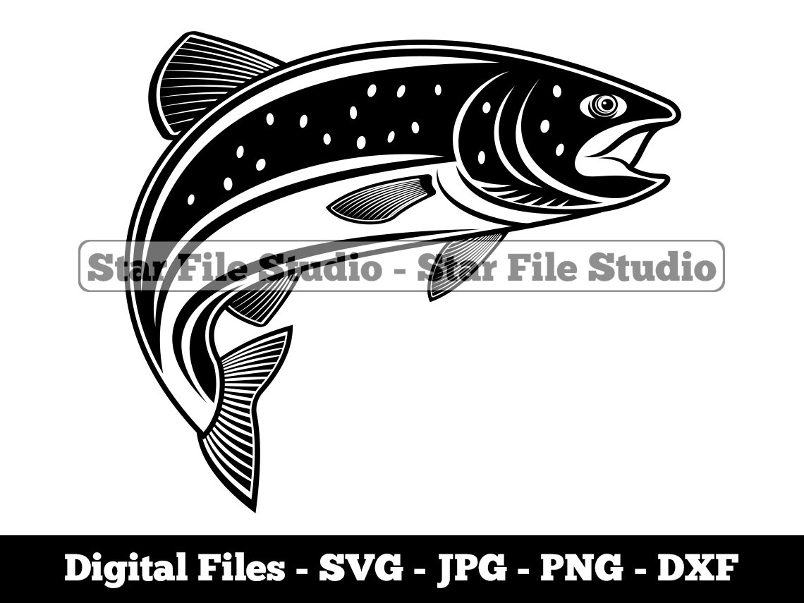 Rainbow Trout 2 Svg Fishing Svg Fish Svg Rainbow Trout | Etsy