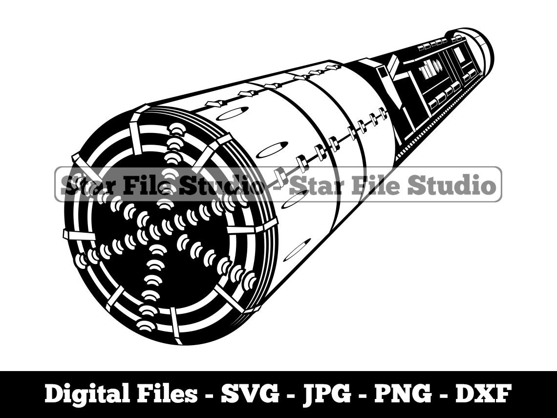 Boring Machine 2 Svg Tunnel Boring Svg Excavation Svg | Etsy