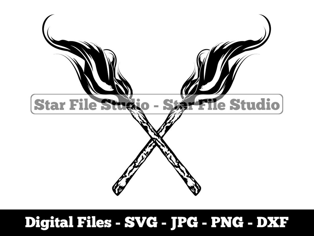 Burning Stick Logo Svg, Flame Svg, Fire Svg, Torch Svg, Burning Stick ...