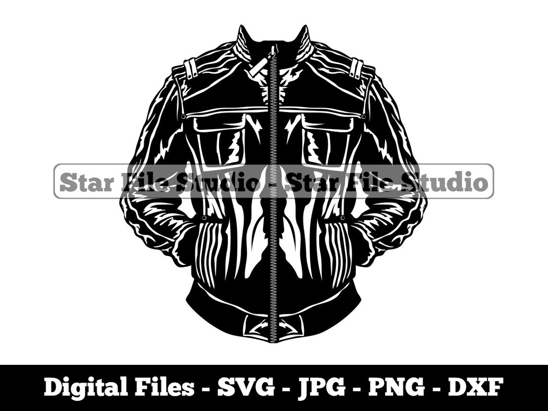 Leather Jacket Svg, Jacket Svg, Coat Svg, Leather Jacket Png, Leather ...
