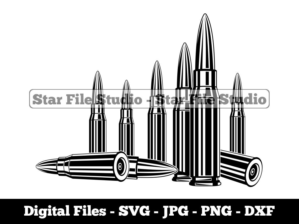 Bullets Svg Ammo Svg Amunition Svg Bullets Files for | Etsy