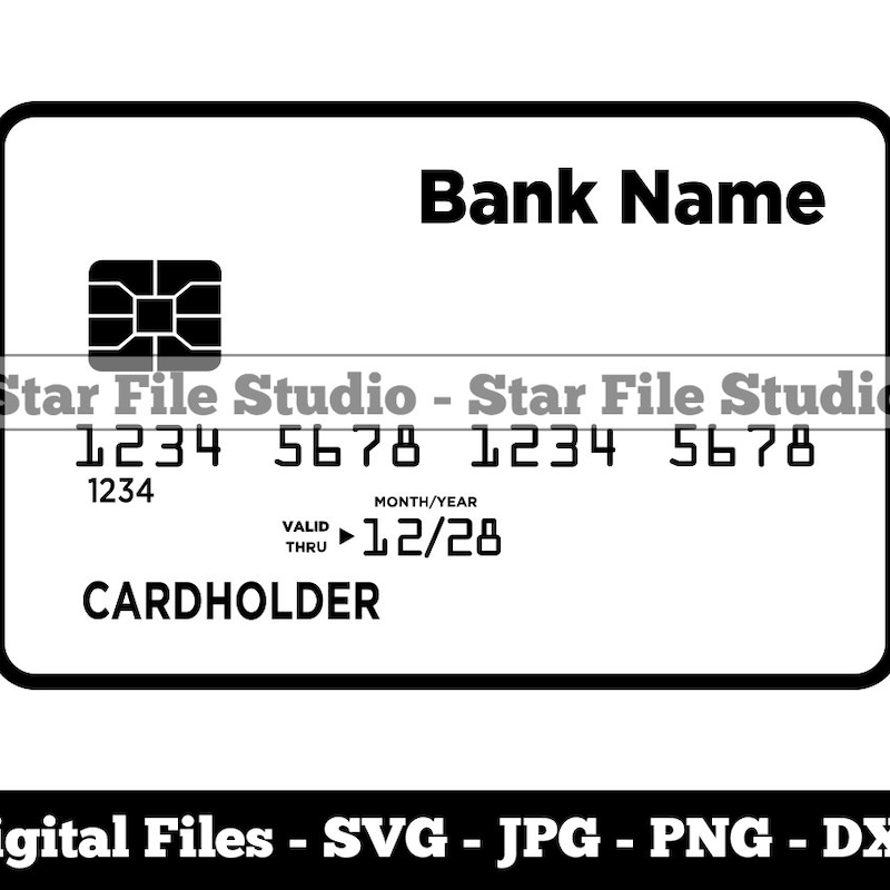 Debit Card Template - Etsy