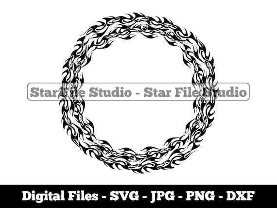 Flaming Circle 2 Svg Flame Svg Fire Svg Circle Svg - Etsy India