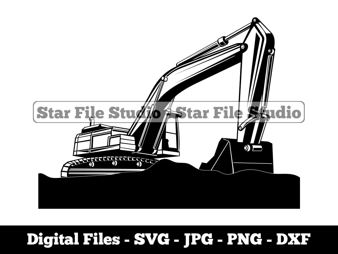 Excavator 6 Svg Excavator Svg Heavy Equipment Svg | Etsy