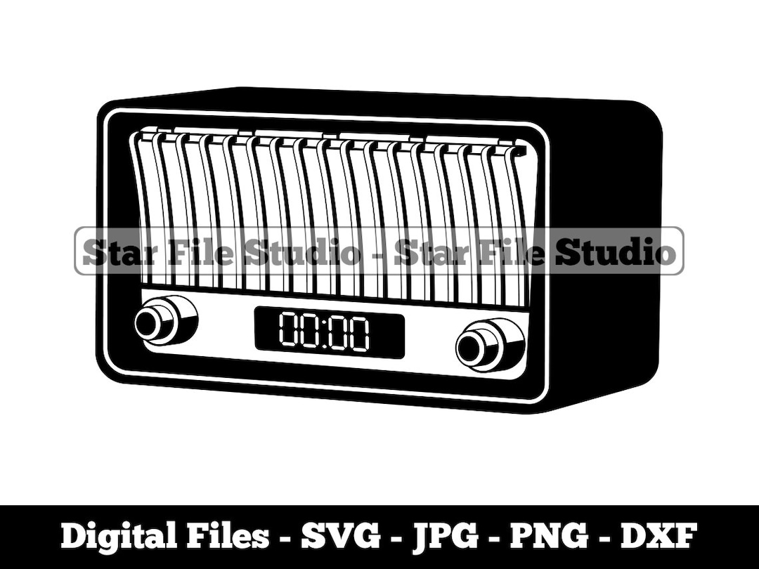 Retro Radio Svg, Retro Radio Png, Retro Radio Jpg, Radio Svg, Vintage ...
