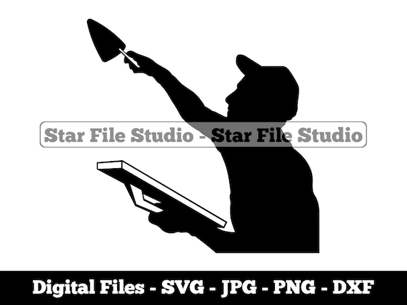 Plasterer 3 Svg Stucco Svg Construction Svg Plasterer Png | Etsy